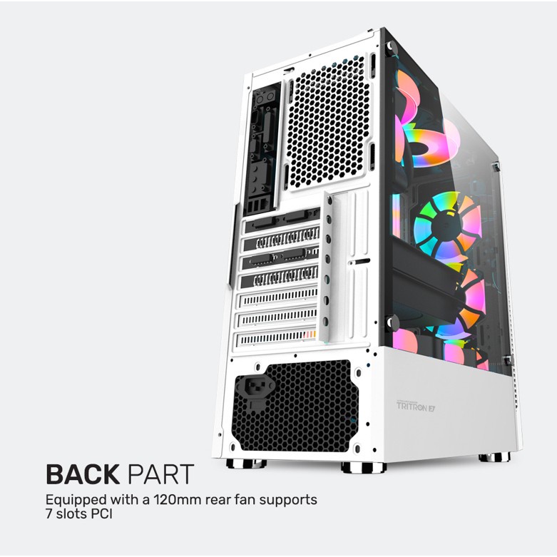 Case PC Armaggeddon Tritron 3 - White - Perdana Computer